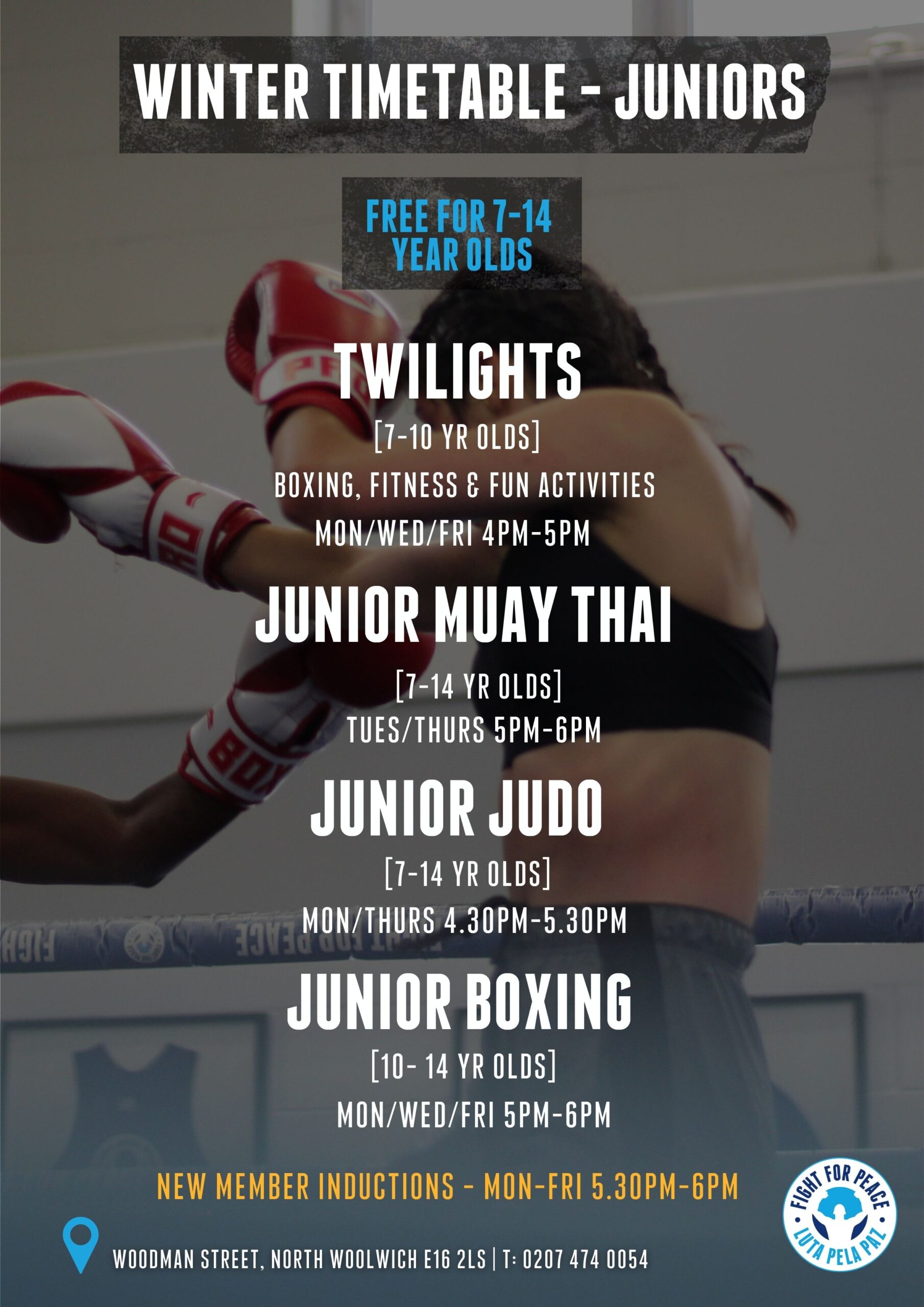 TIMETABLE – Fight for Peace